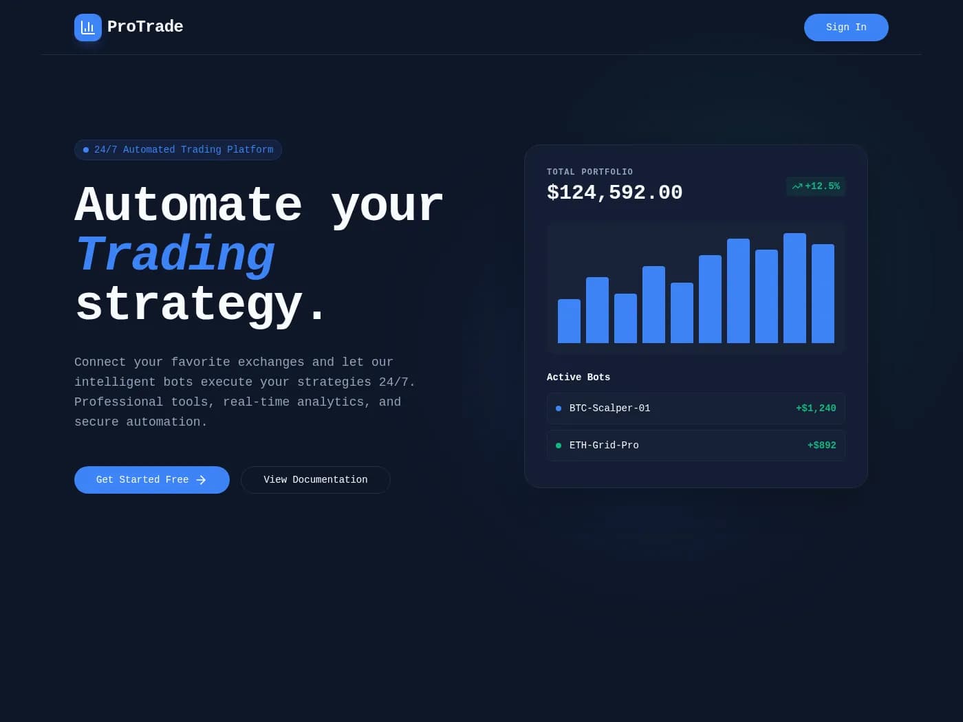 ProTrade Bot Platform