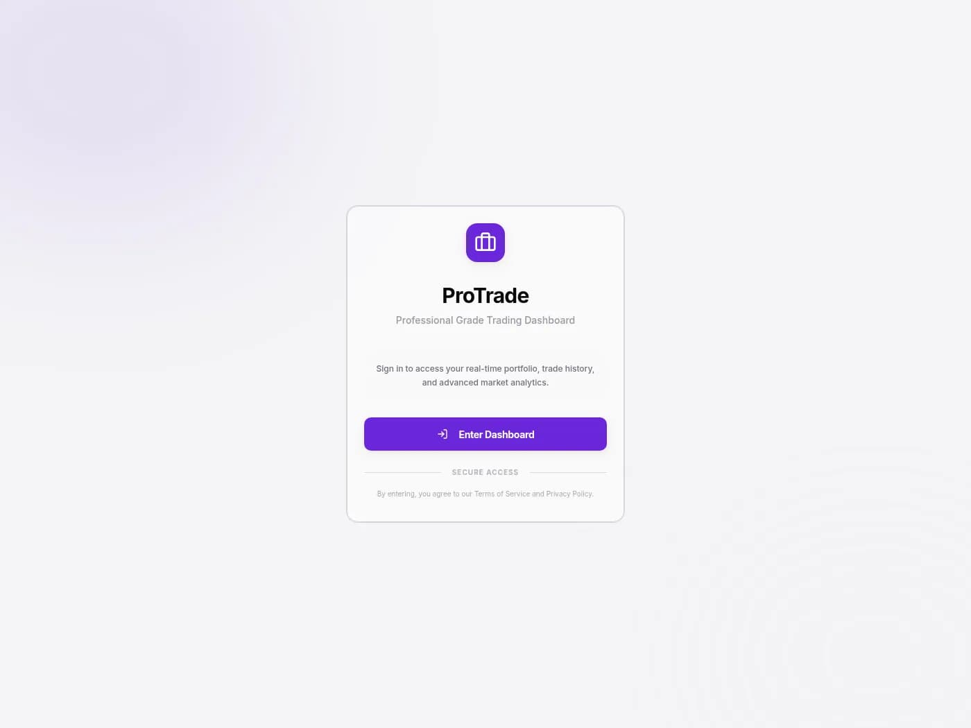 ProTrade Dashboard