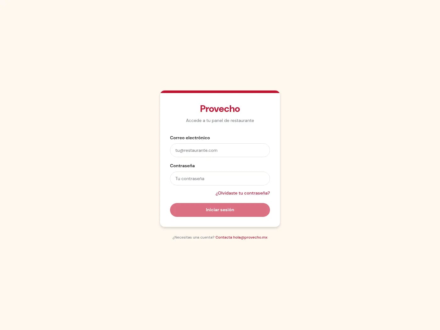 Provecho Platform Rebuild