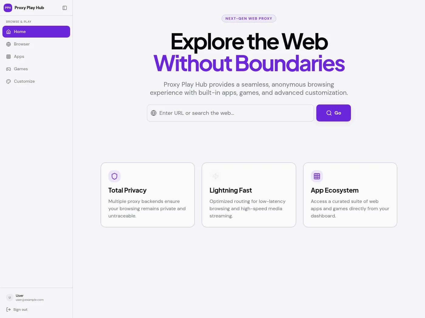 Proxy Play Hub