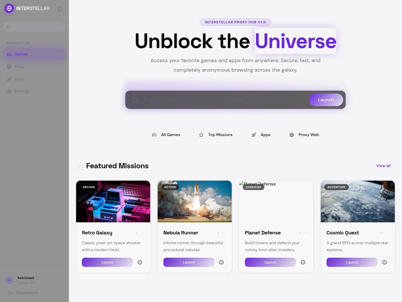 Interstellar Proxy Hub