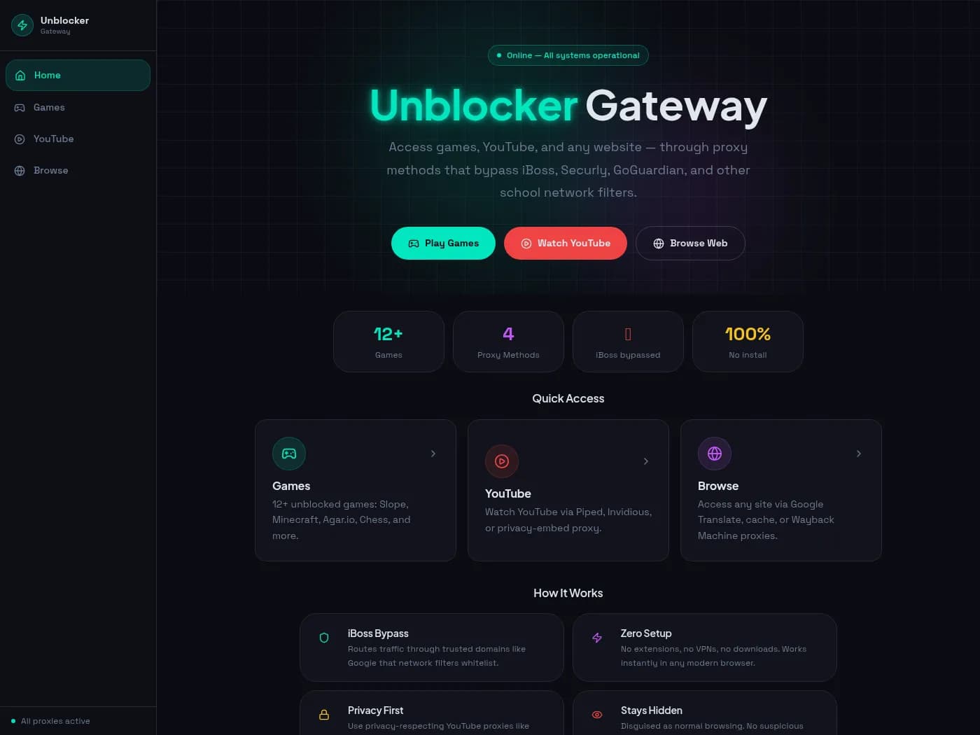 Unblocker Gateway