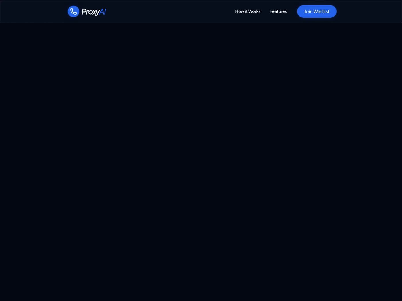 ProxyAI Landing Page