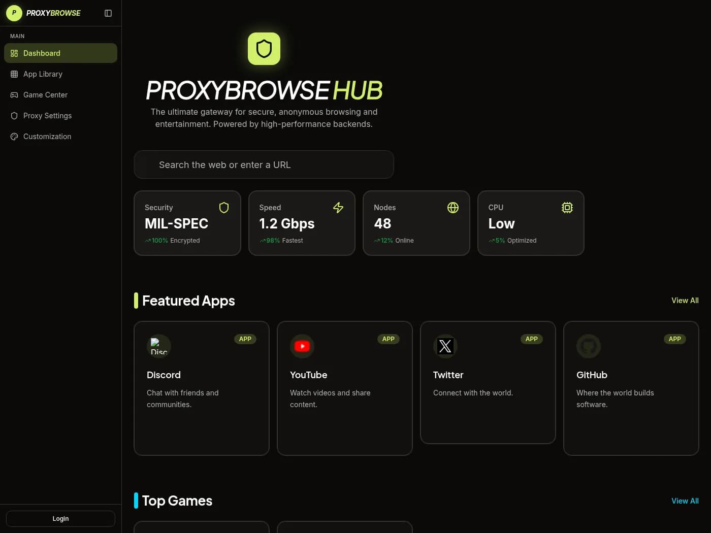 ProxyBrowse Hub