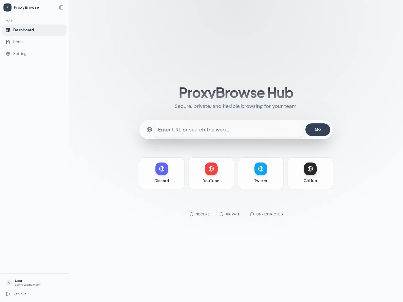 ProxyBrowse Hub