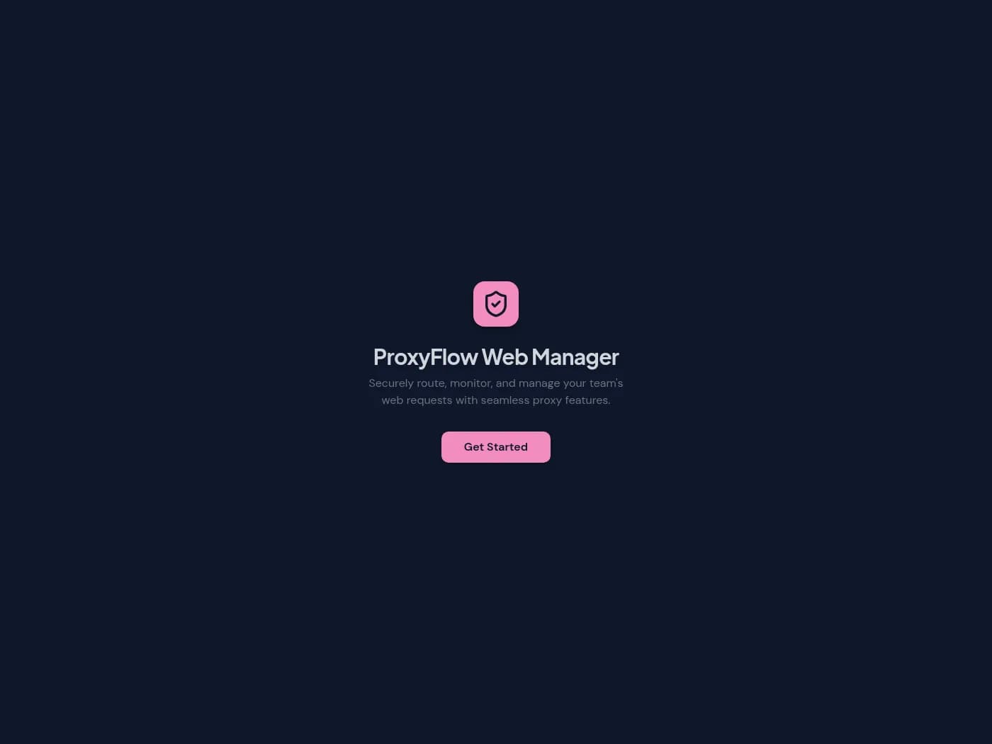 ProxyFlow Web Manager