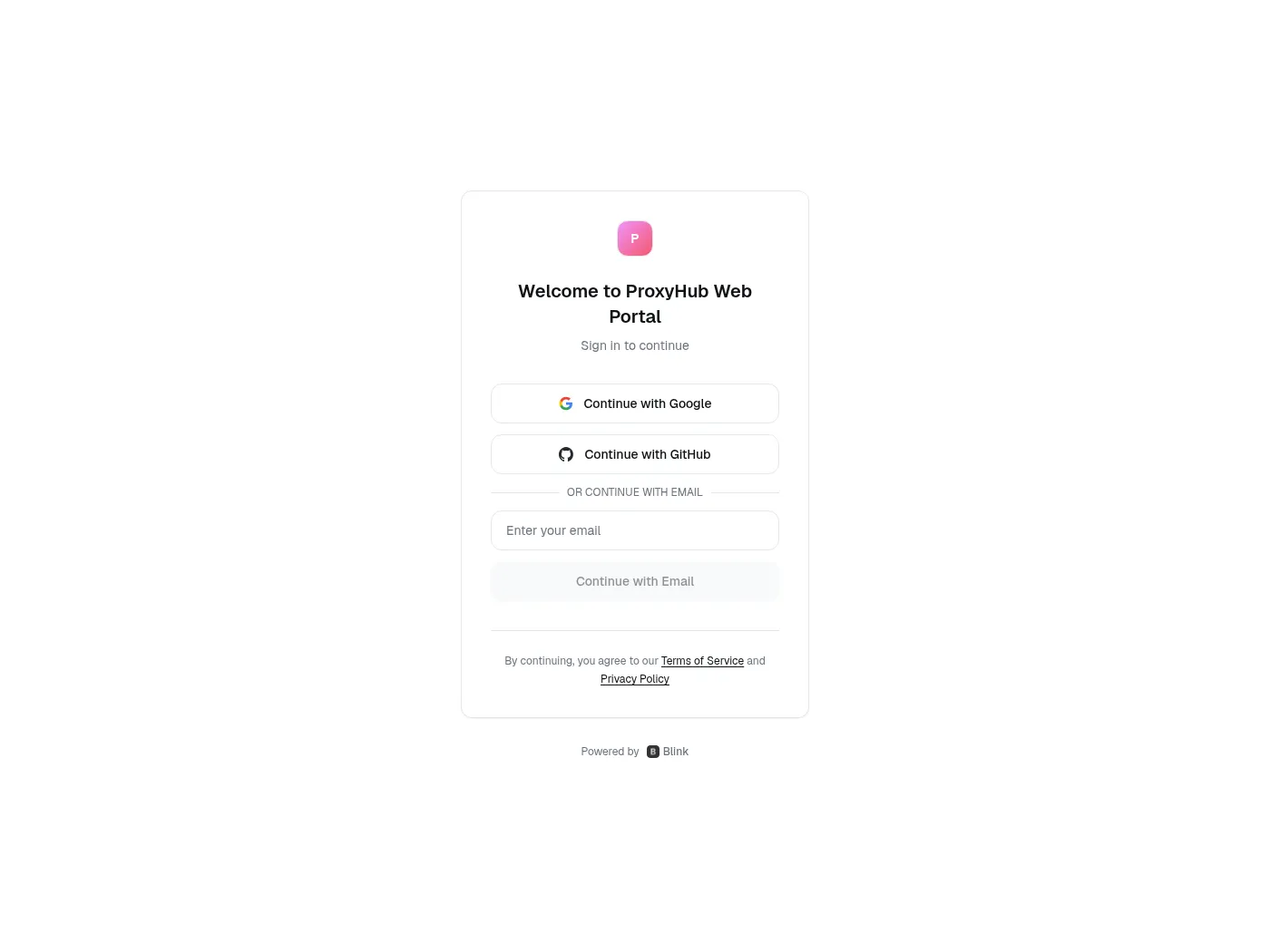 ProxyHub Web Portal