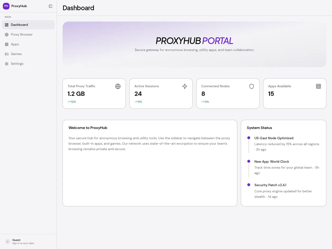 ProxyHub Portal