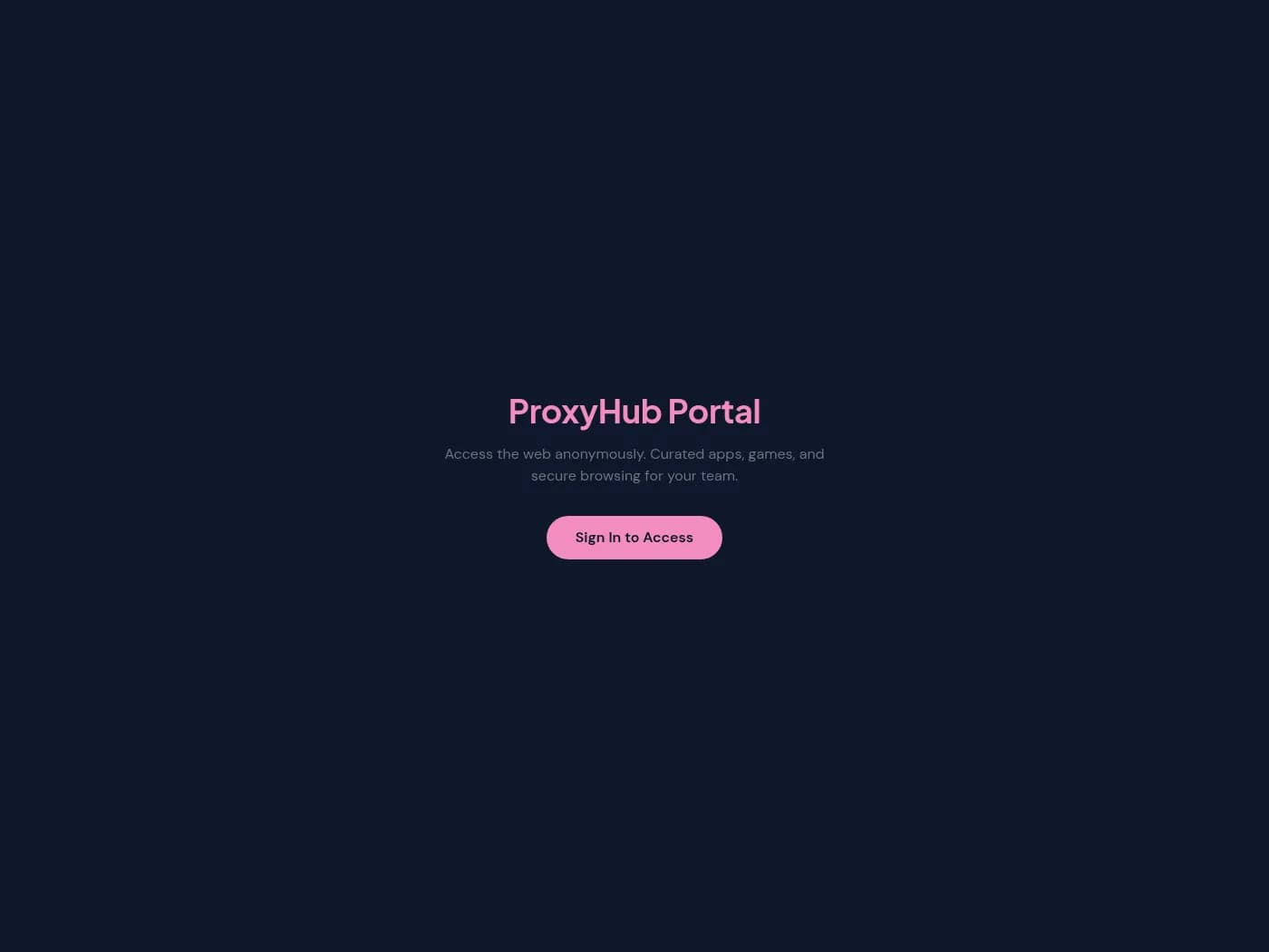 ProxyHub Portal