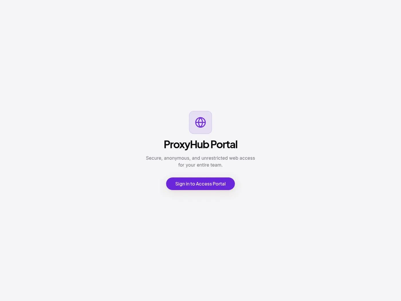 ProxyHub Web Portal
