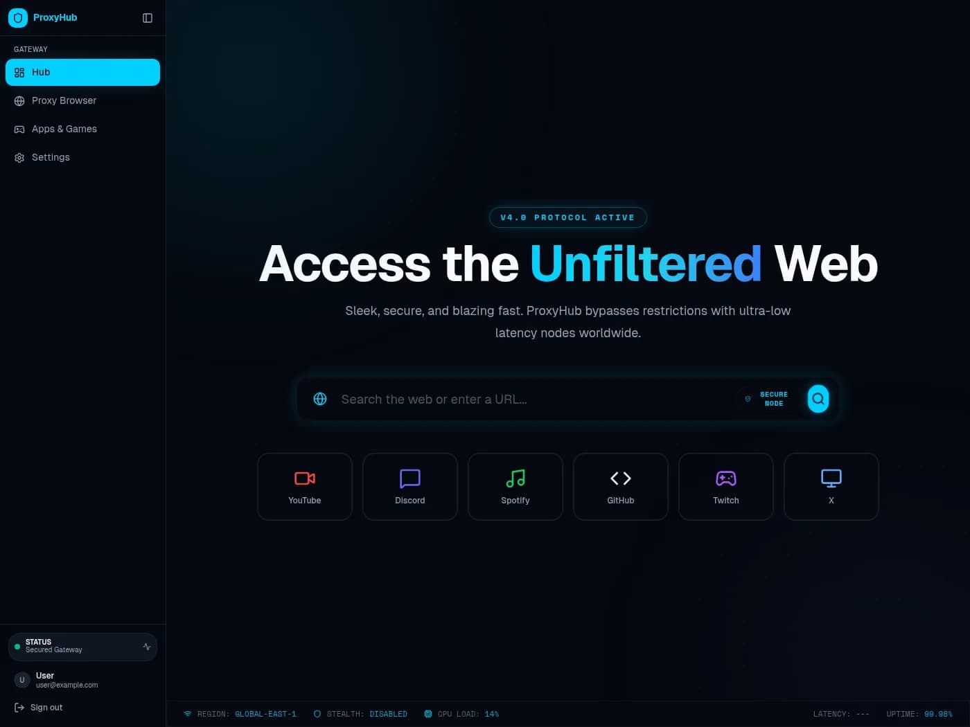 ProxyHub Web Gateway