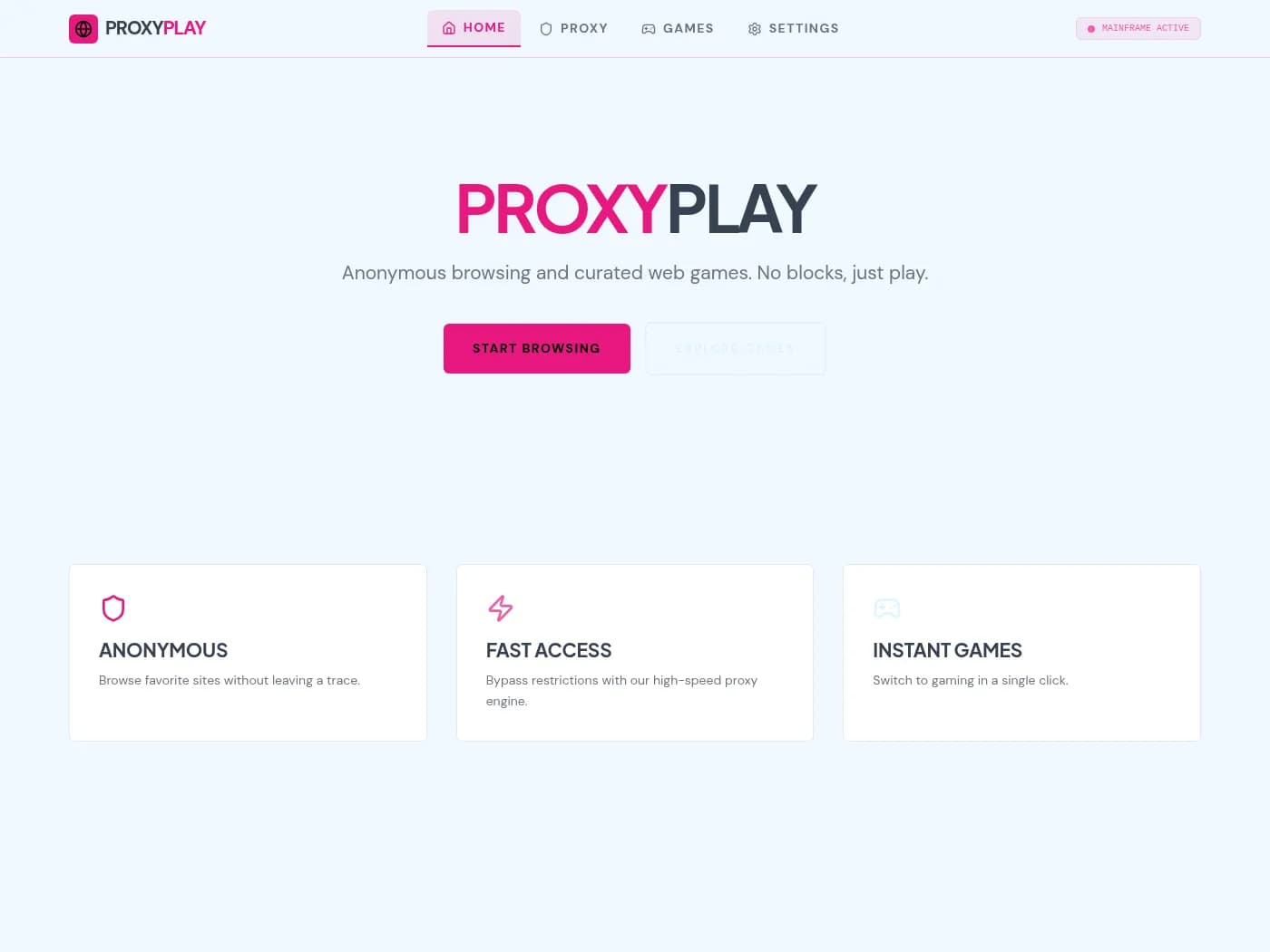 ProxyPlay Web Hub