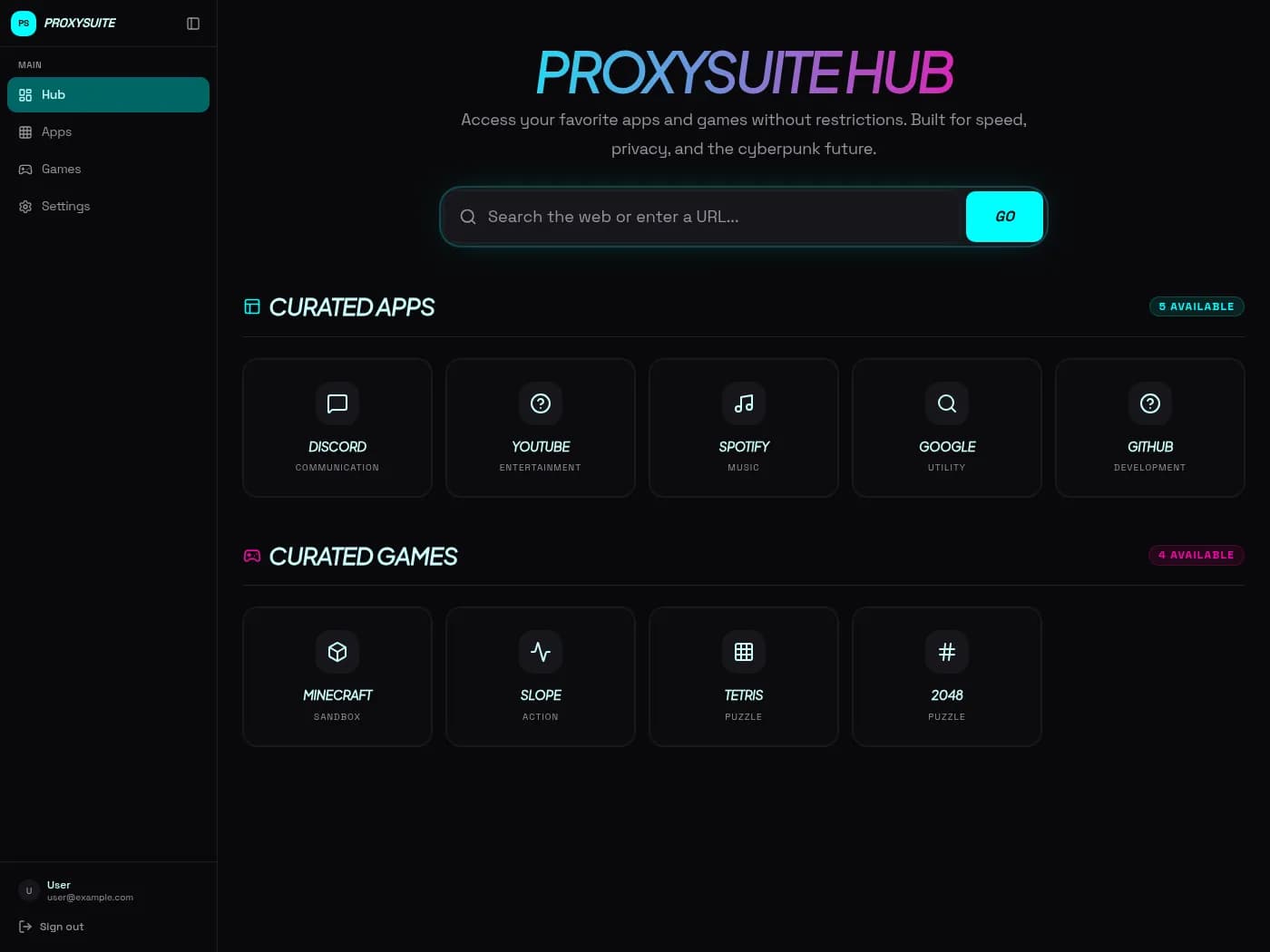 ProxySuite Hub