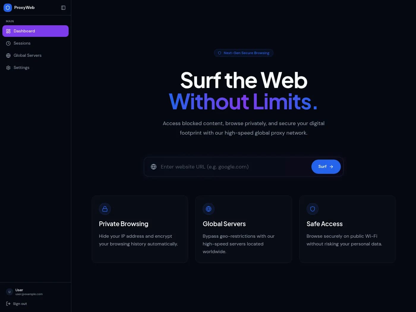 ProxyWeb Portal