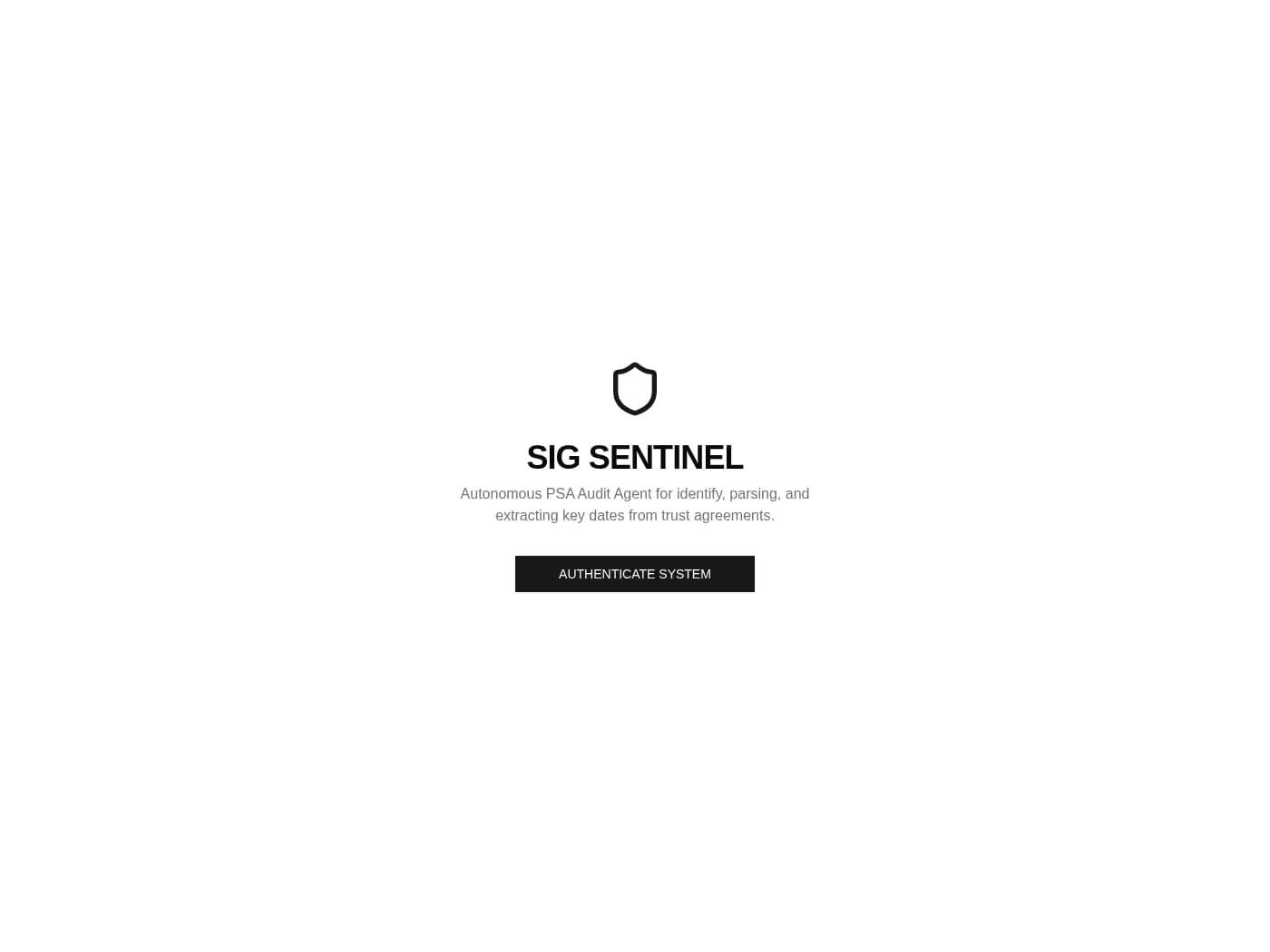 SIG Sentinel PSA Audit