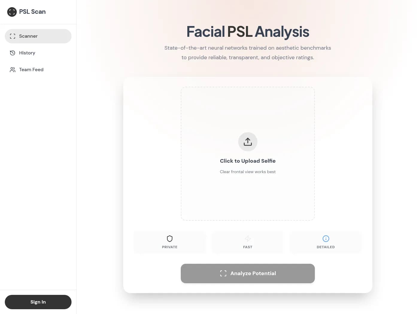 PSL Face Analyzer