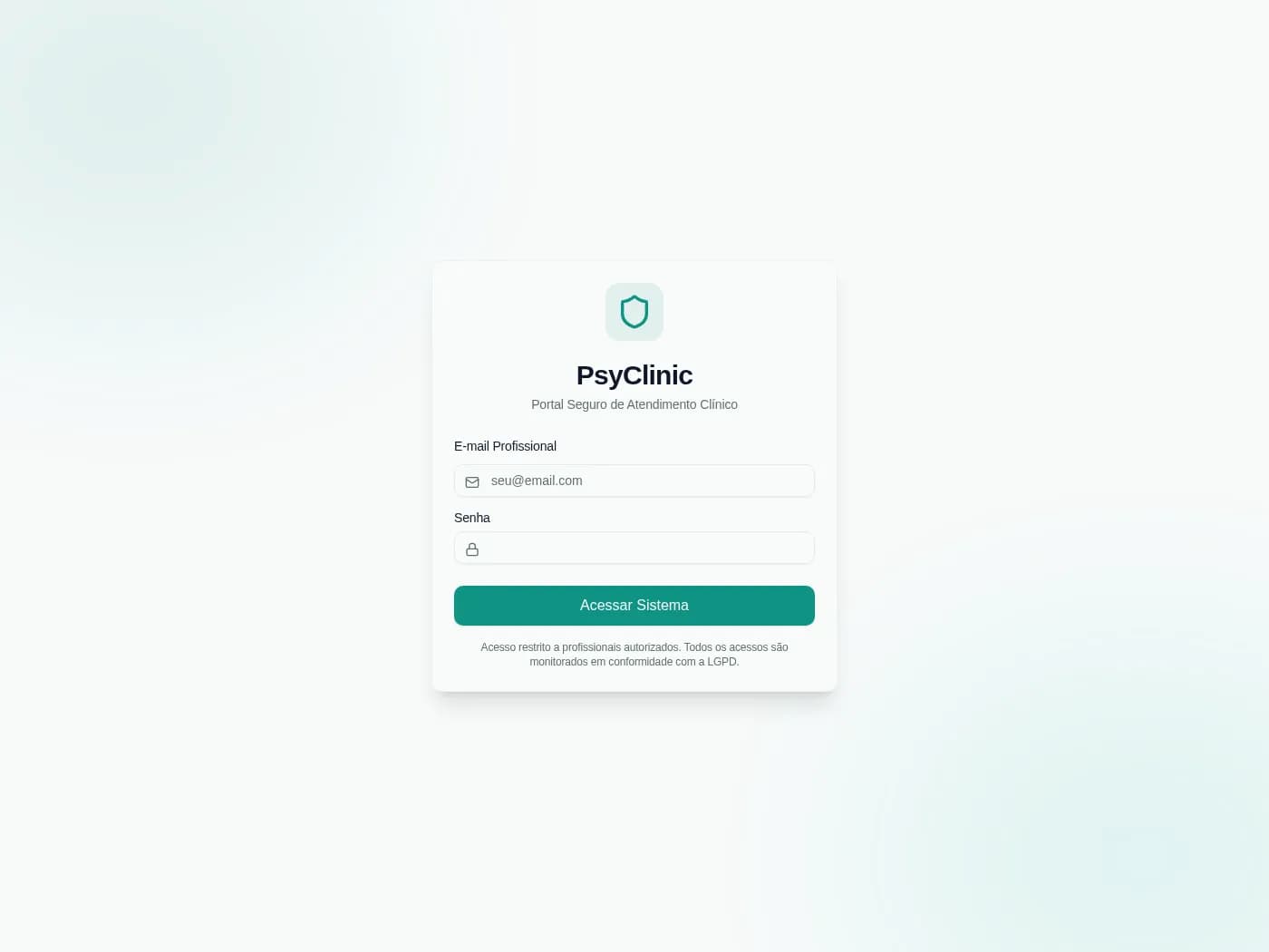 PsyClinic Secure Portal