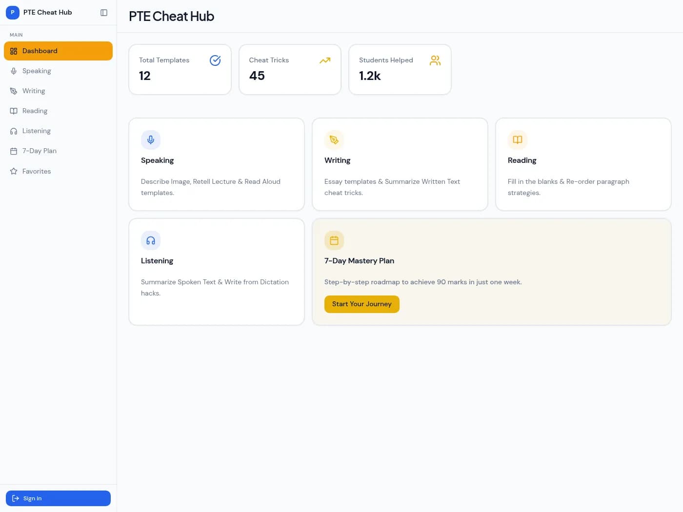 PTE Cheat Tricks Hub