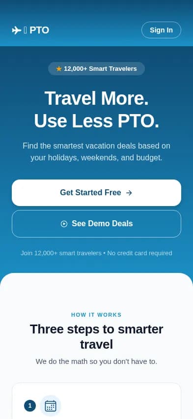 PTO Travel Deals