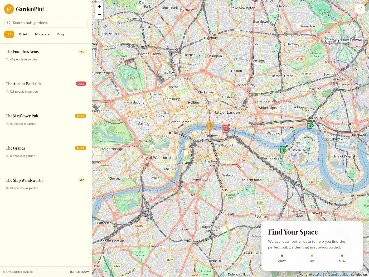 Pub Garden Finder
