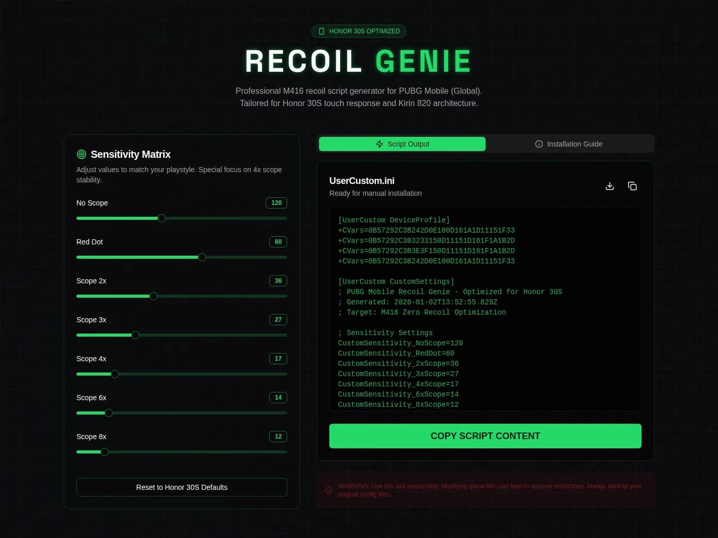 PUBG Mobile Recoil Genie