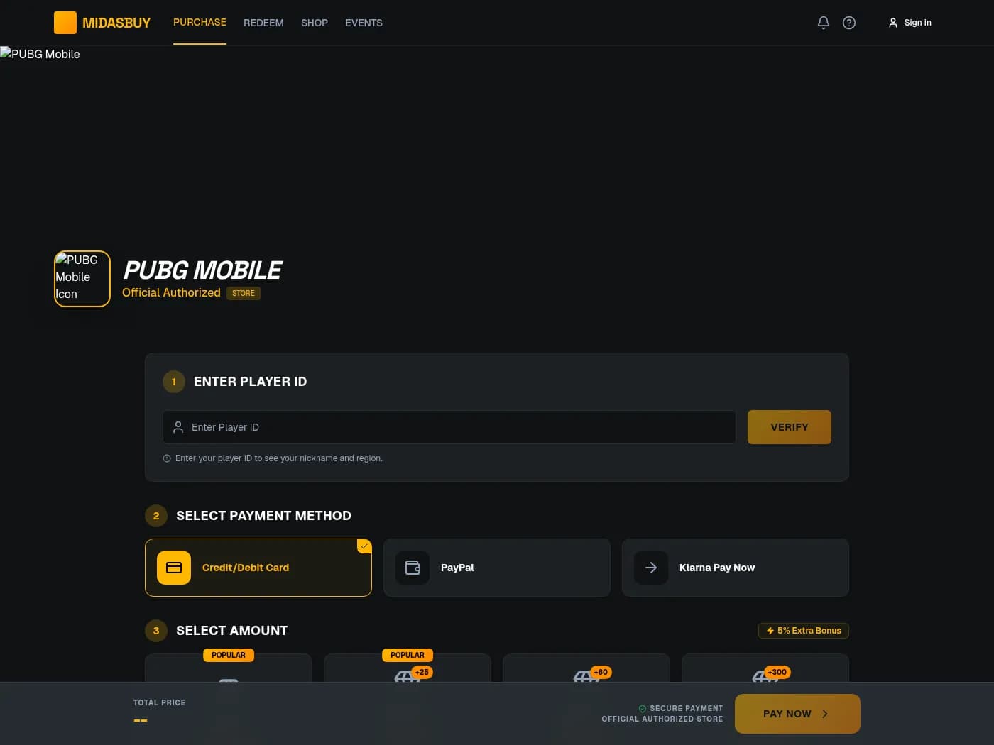 Midasbuy PUBG Clone