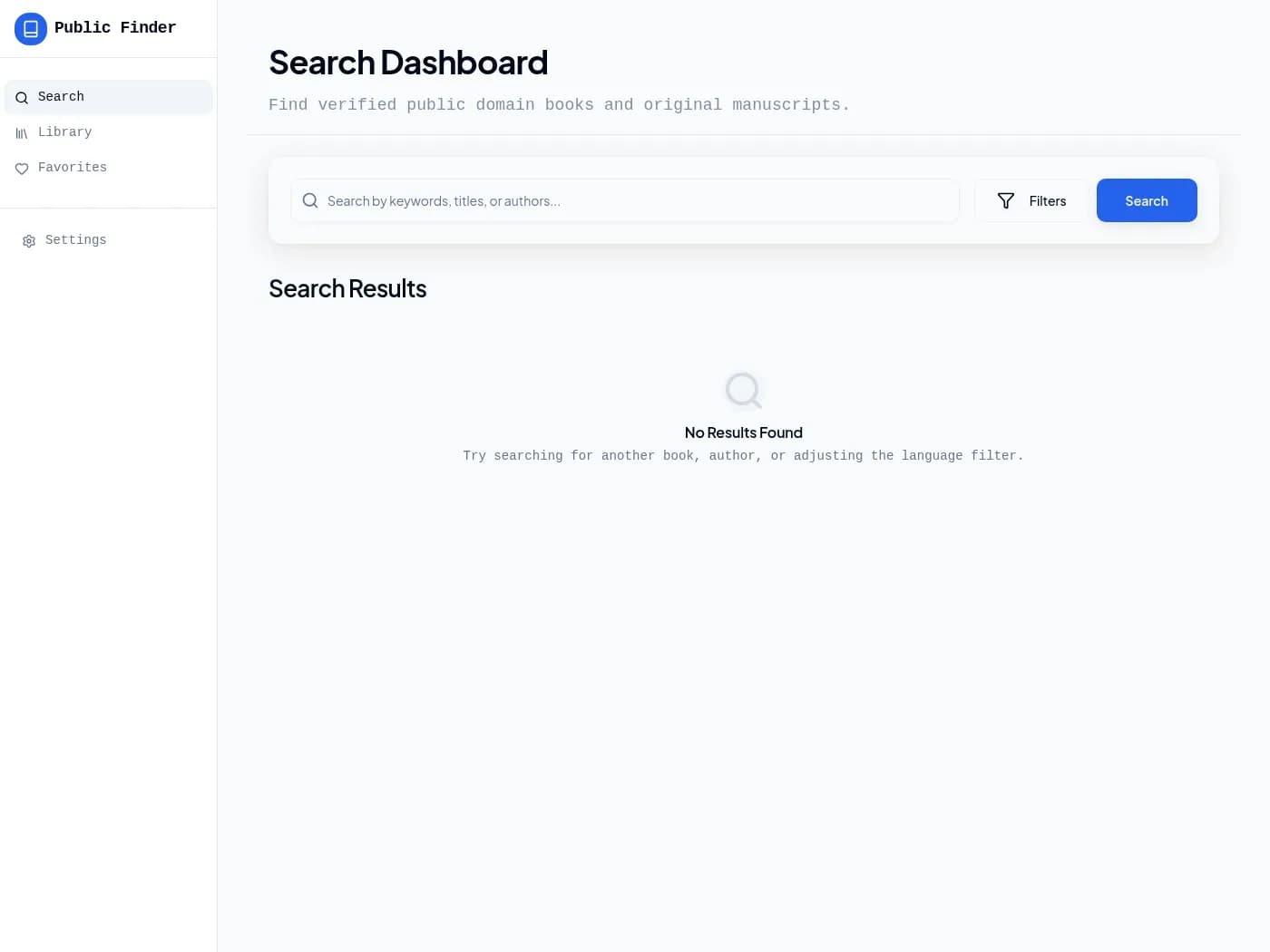 Public Domain Book Finder