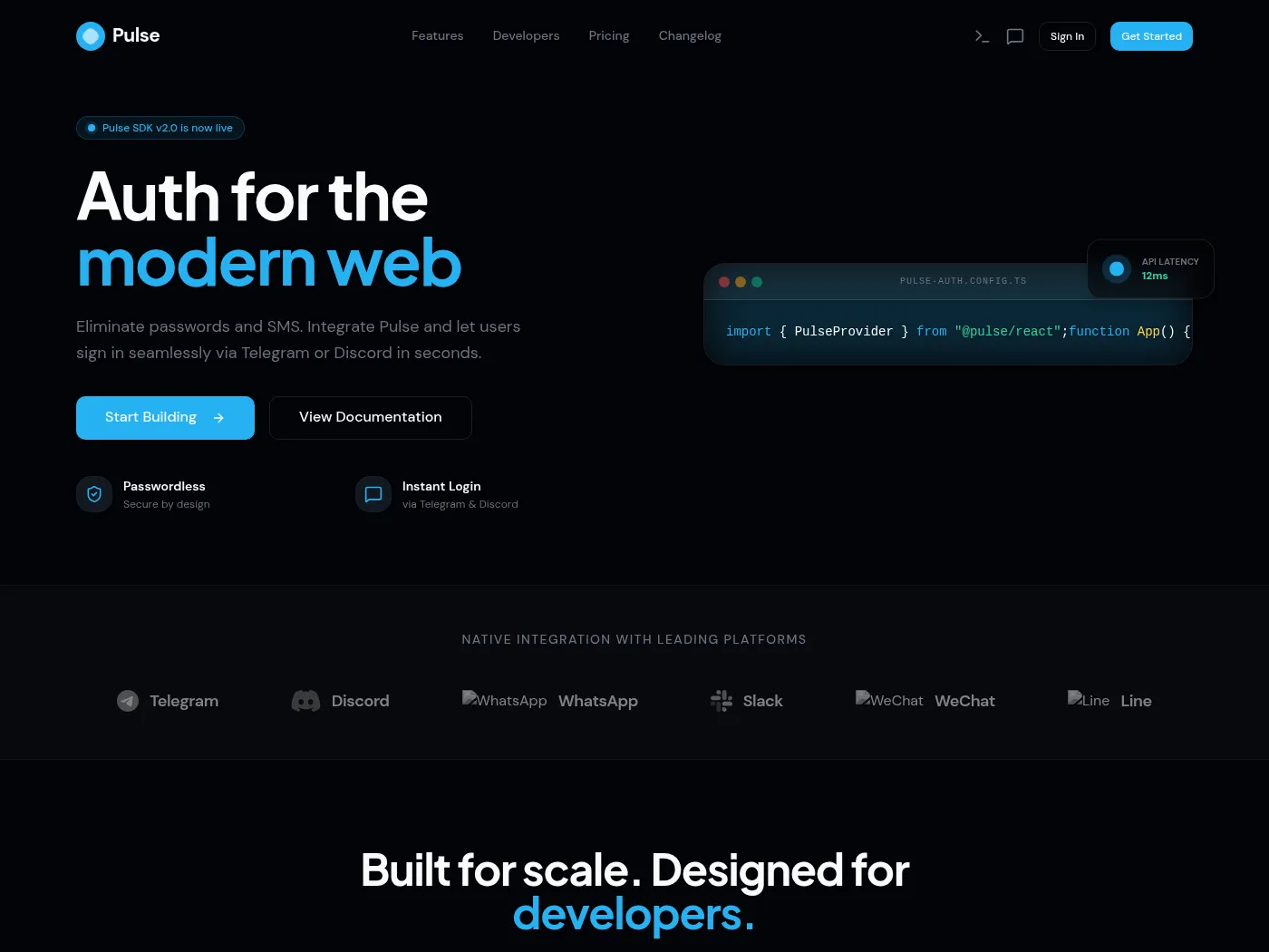 Pulse SaaS Landing