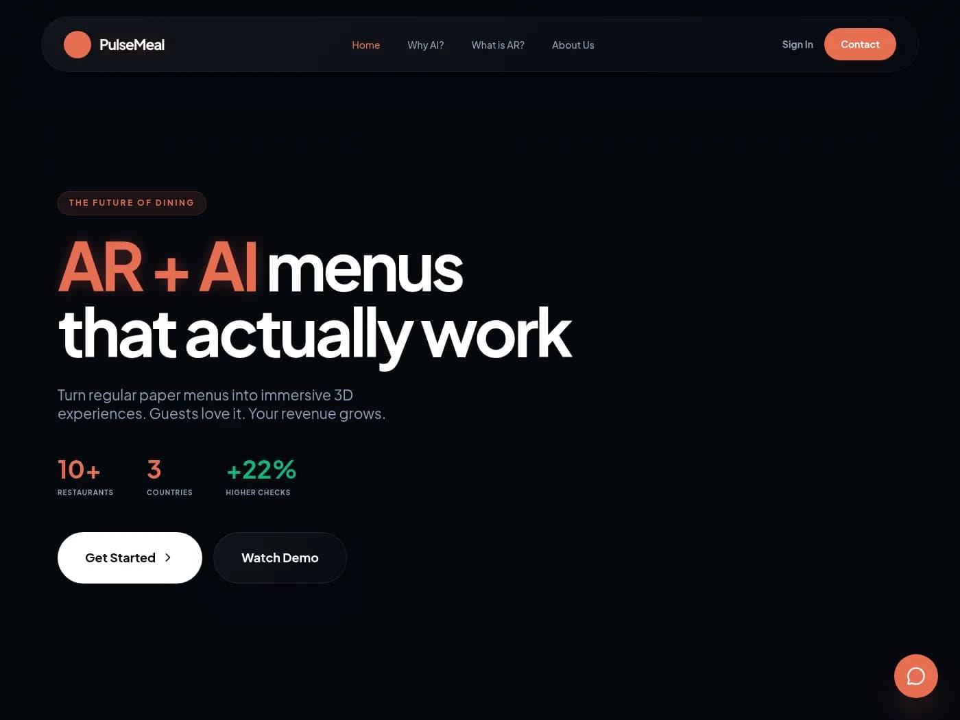 PulseMeal 3D Landing Redesign