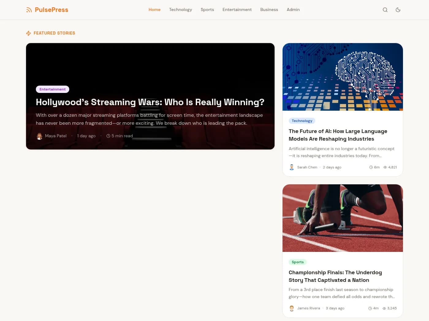 PulsePress Blog Platform