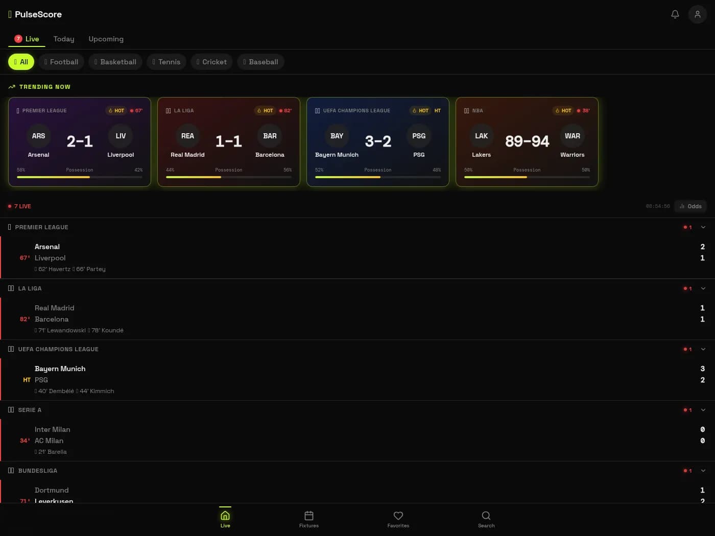 PulseScores Live