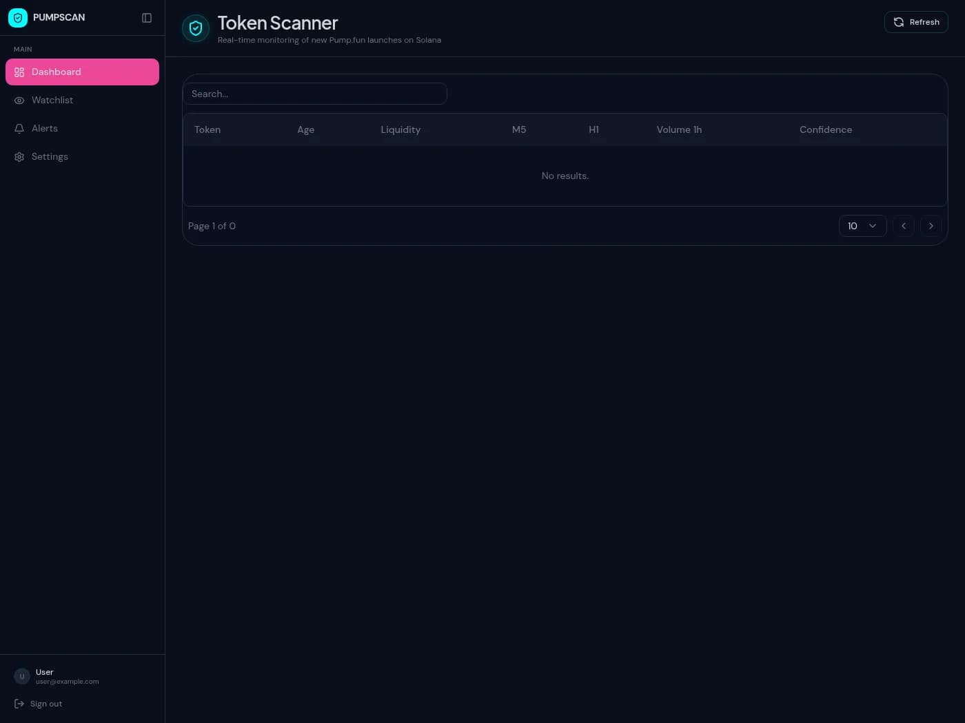 PumpFun Token Scanner