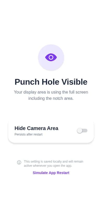 Punch Hole Hide Toggle