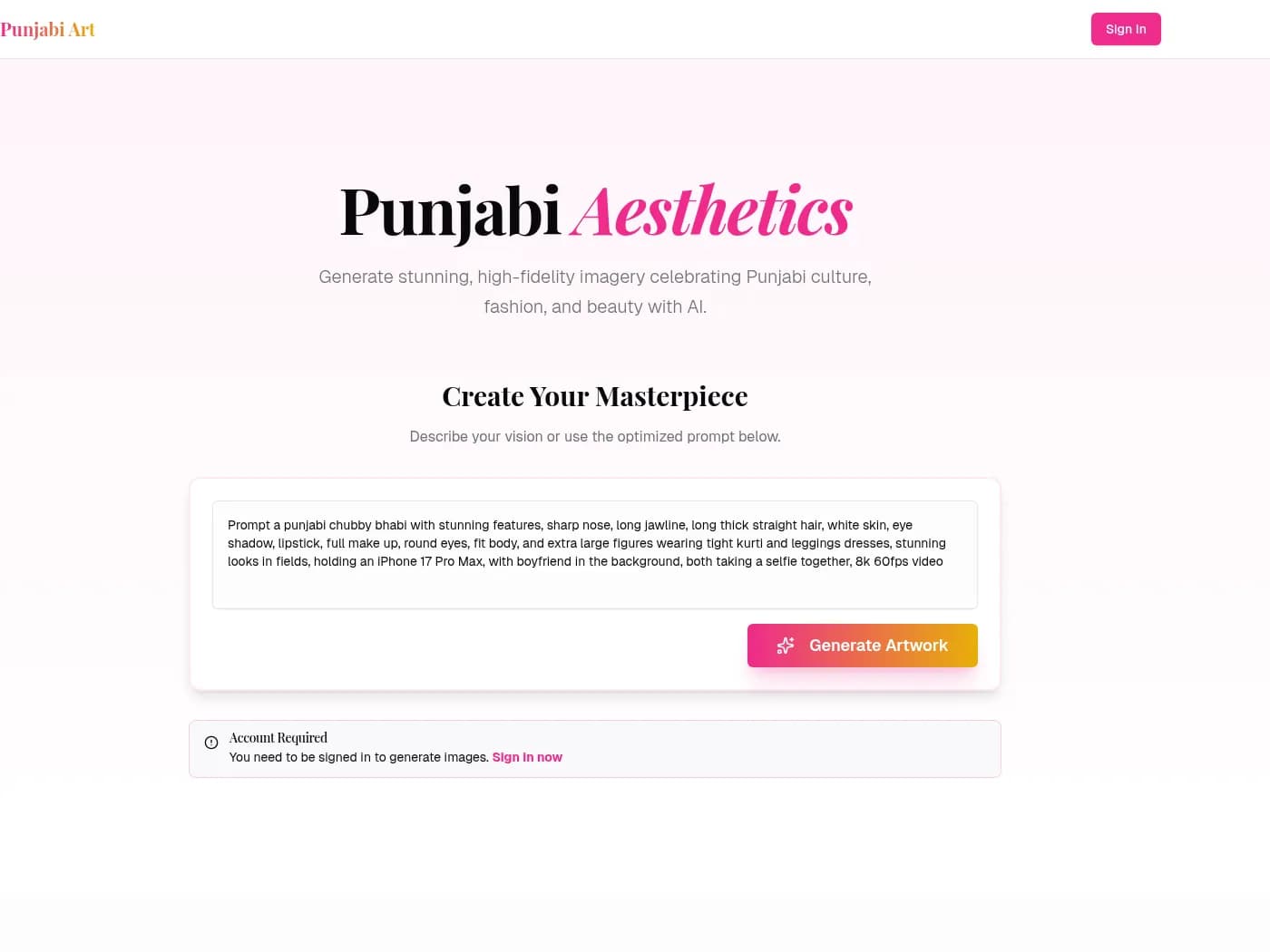 Punjabi Bhabi Generator