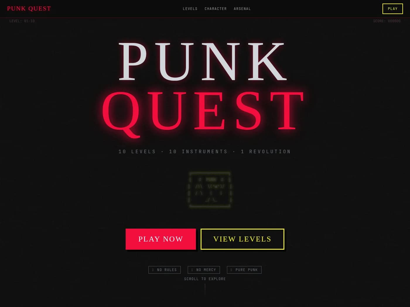 Punk Quest Game Page