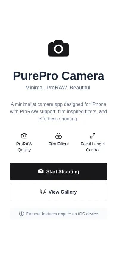 PurePro Camera