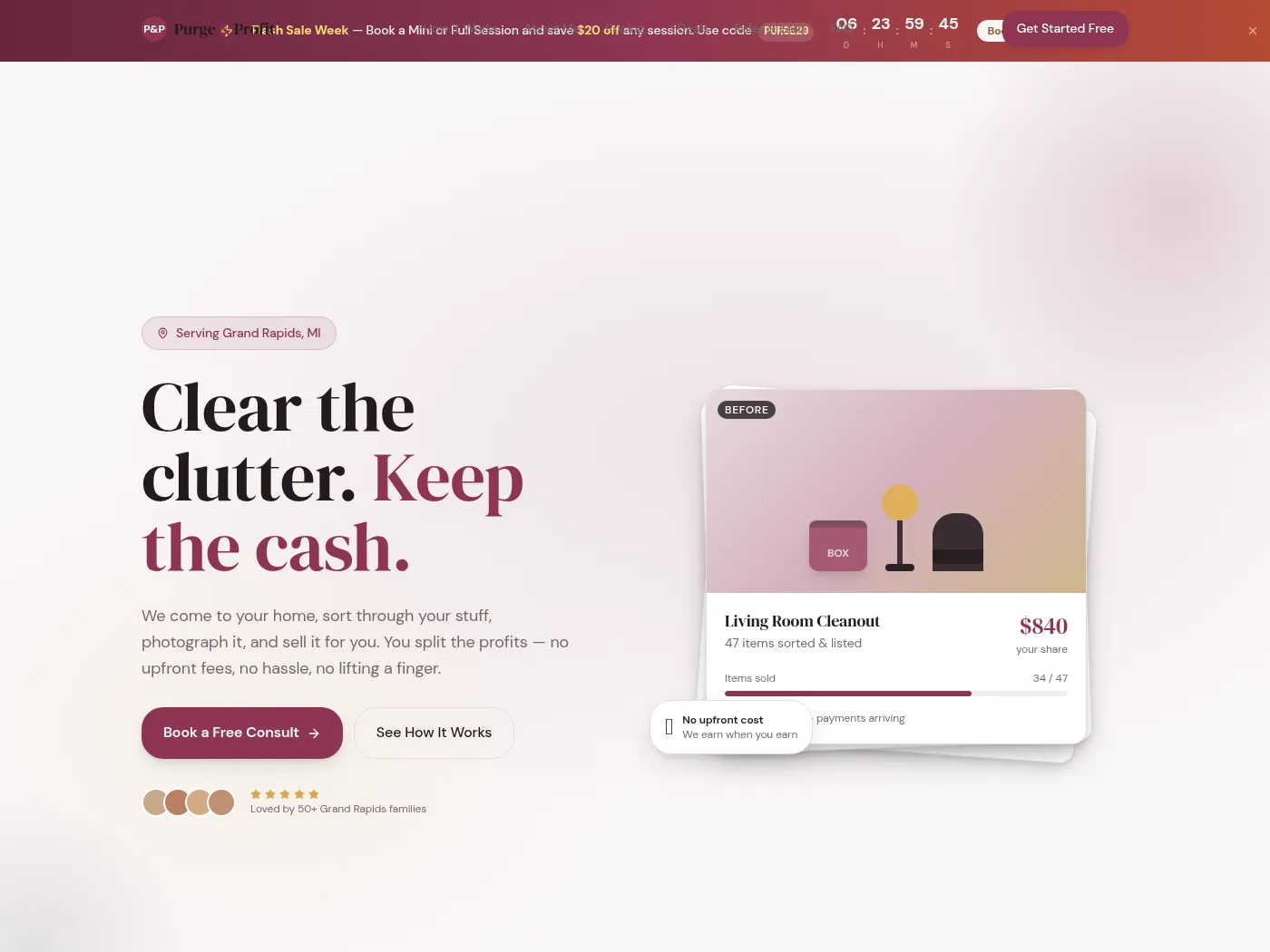 Purge & Profit Service Site