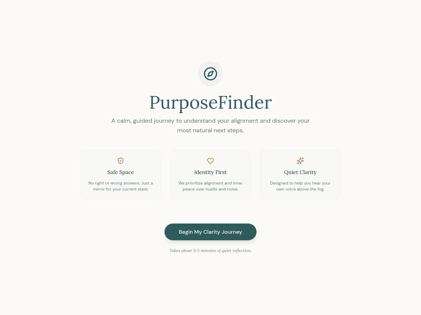 PurposeFinder Clarity App