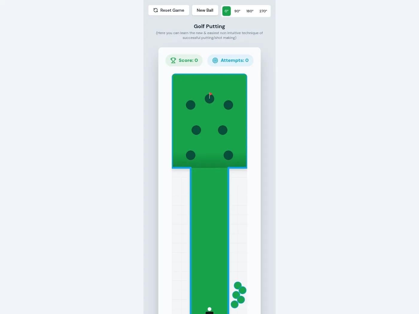 Virtual Putting Mat