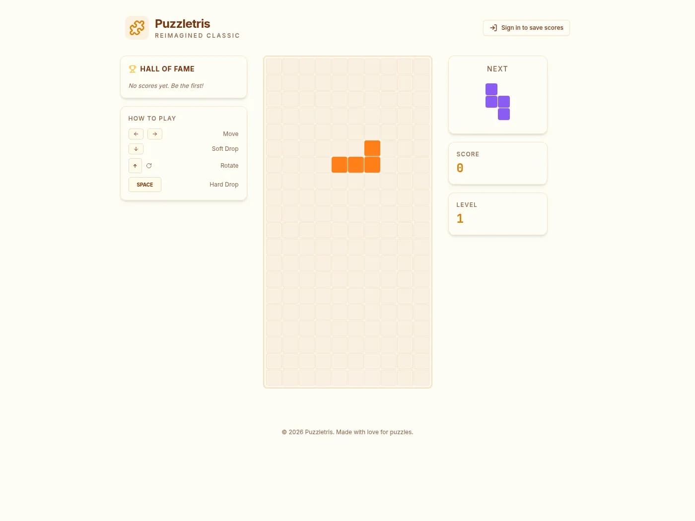 Puzzletris Game