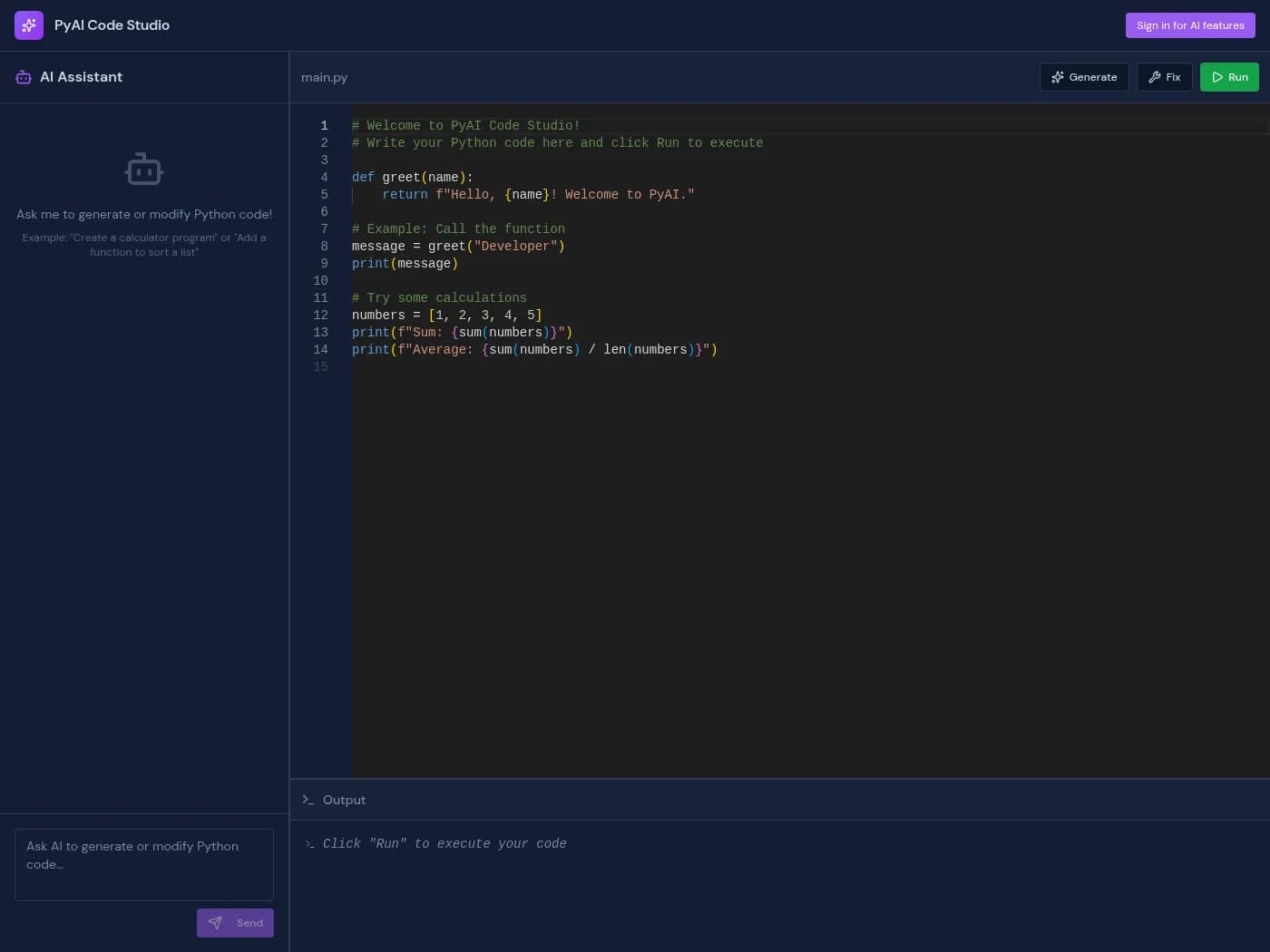 PyAI Code Studio