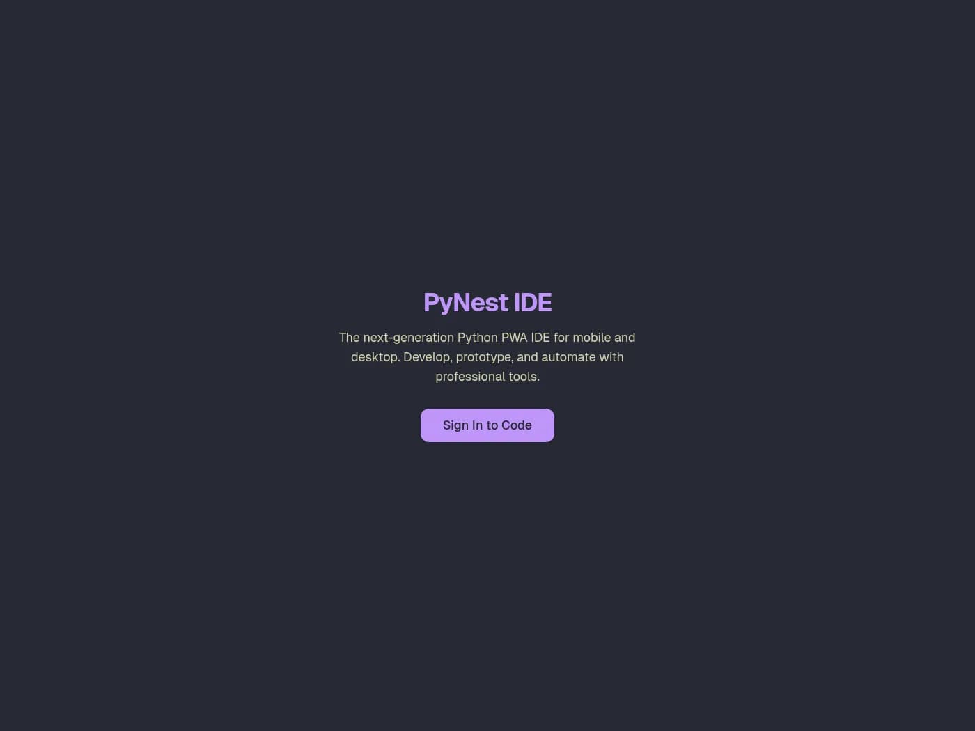 PyNest IDE