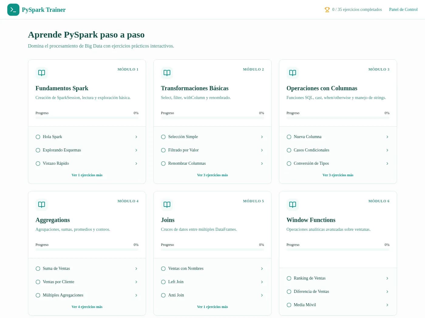PySpark Trainer App