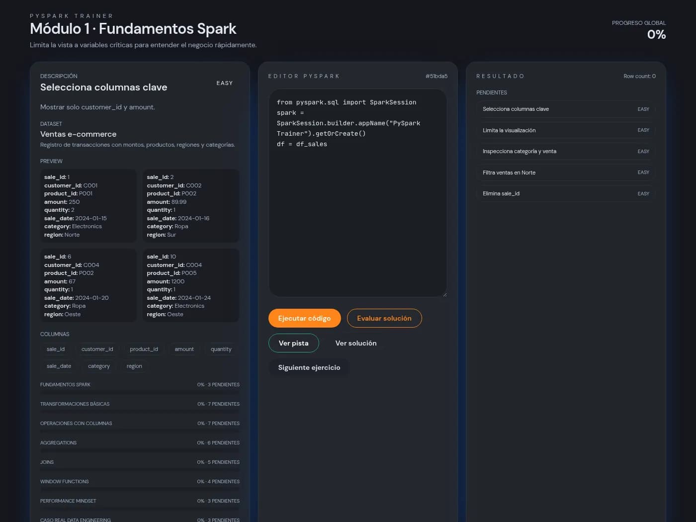 PySpark Trainer App
