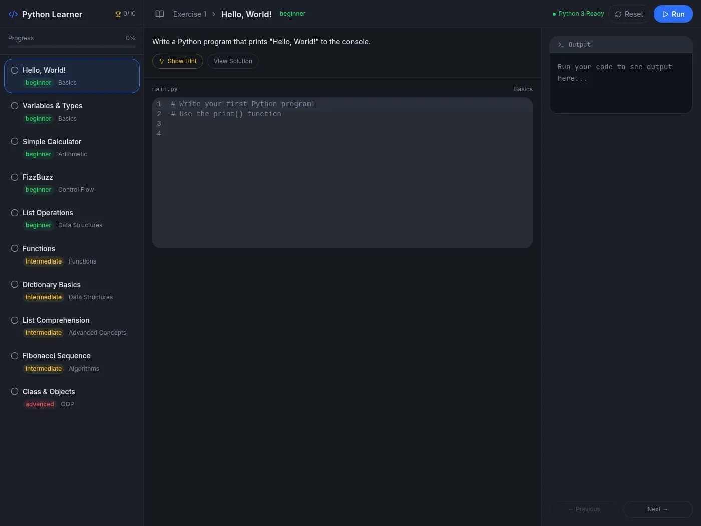 Python Code Learner