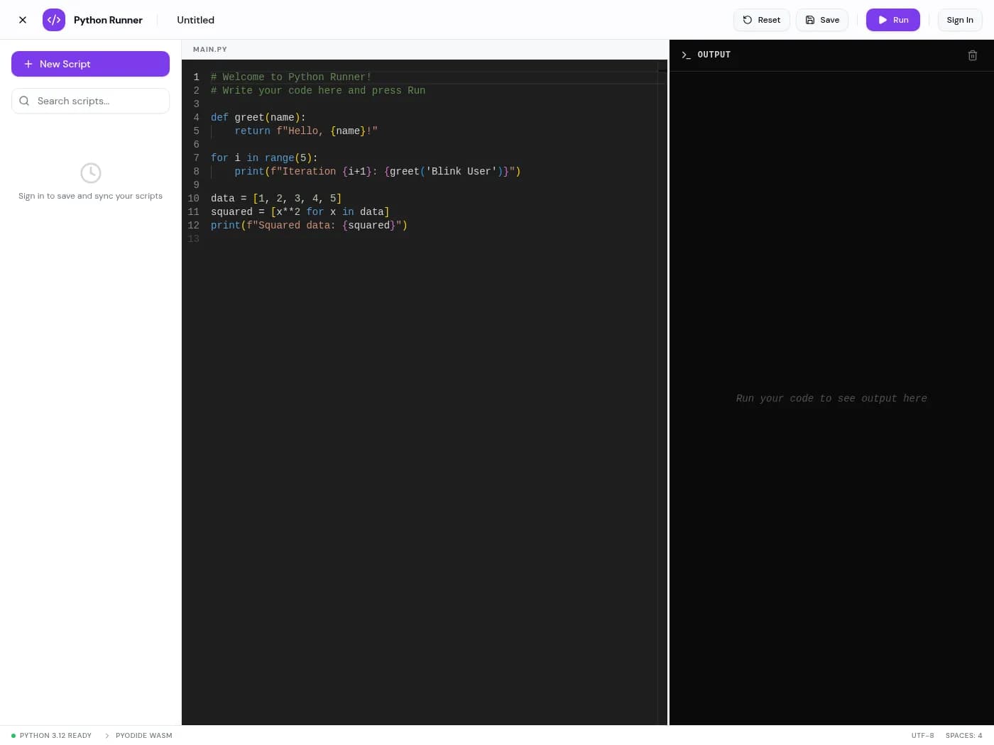 PythonCode Runner