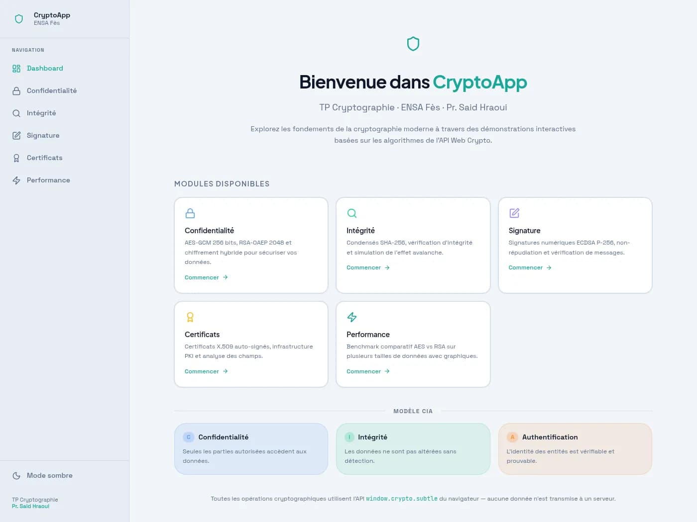 CryptoApp ENSA Fès