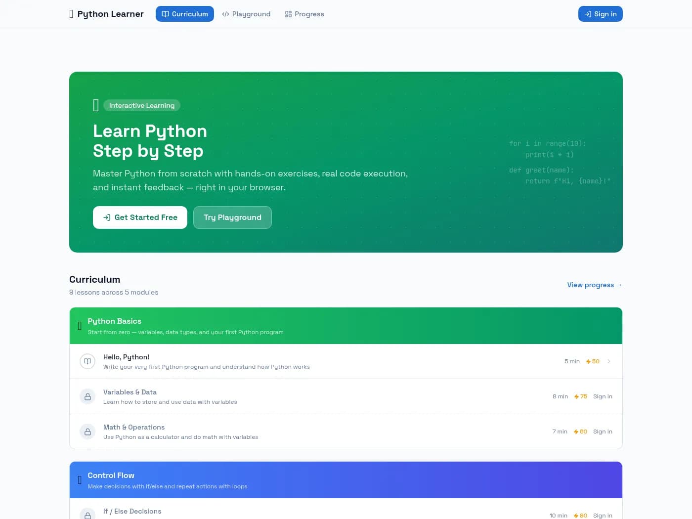 Python Easy Learner