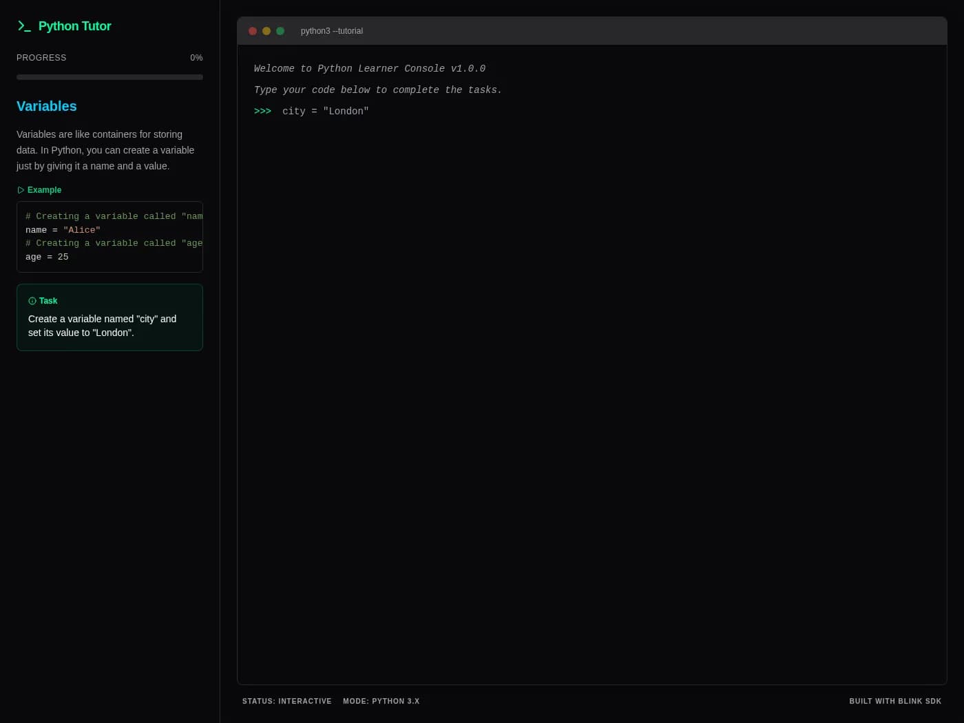 Python Learner Console