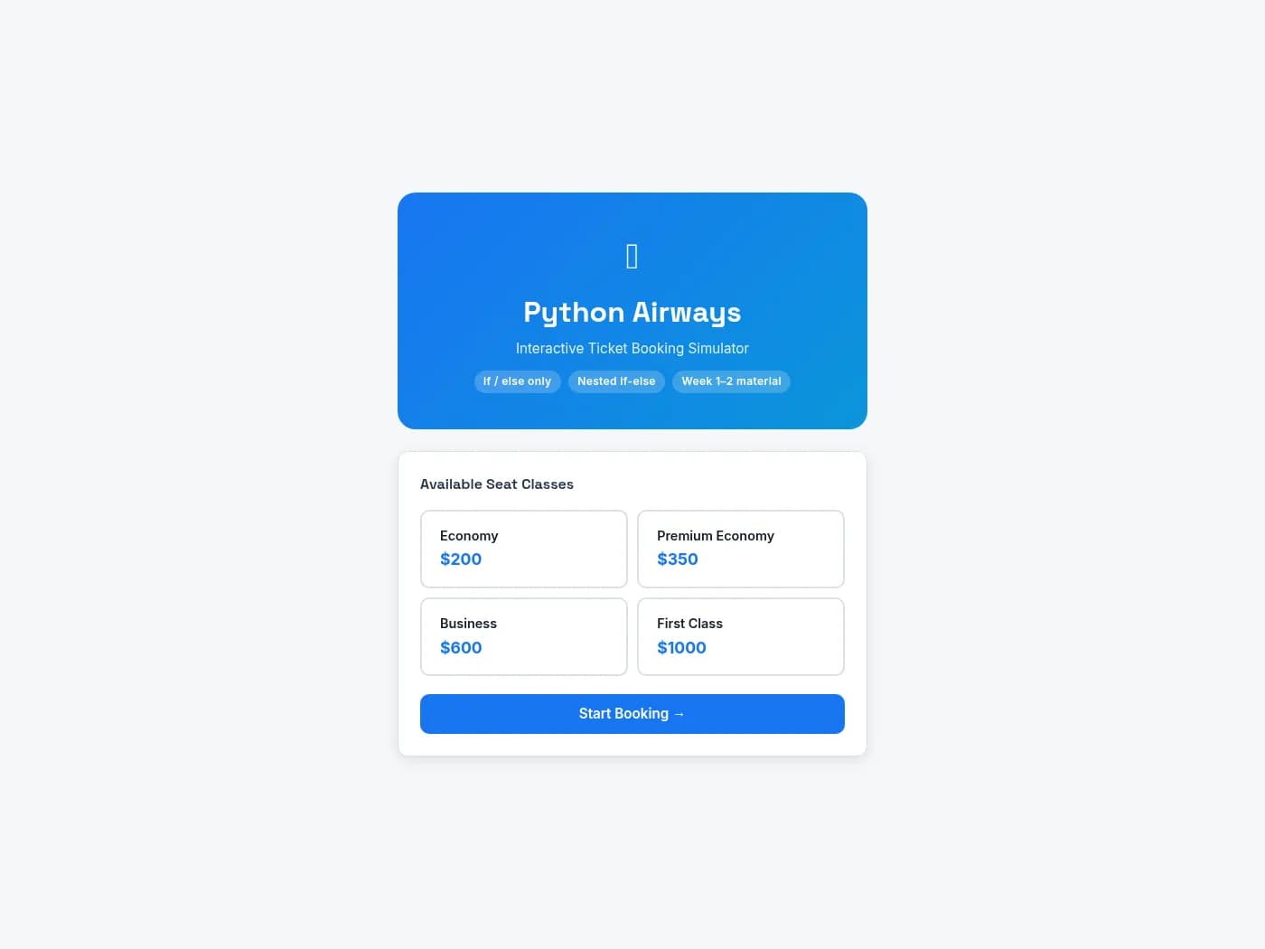 Pure Python Logic Demo